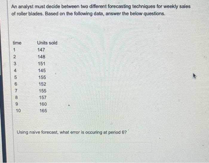 Solved An analyst must decide between two different | Chegg.com