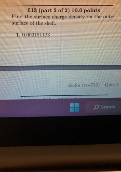 Solved 012 (part 1 of 2 ) 10.0 points A conducting spherical | Chegg.com