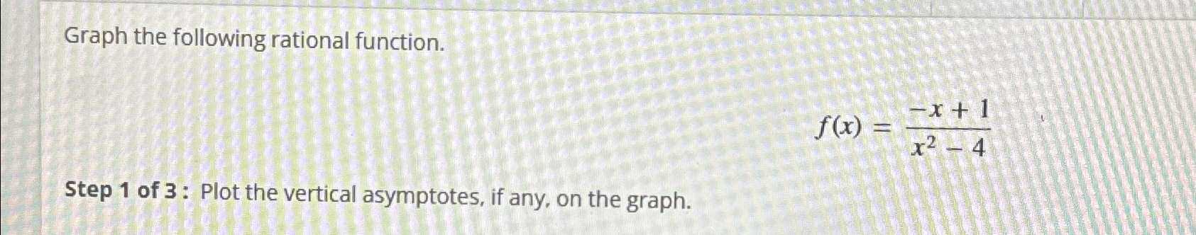 Solved Graph the following rational | Chegg.com