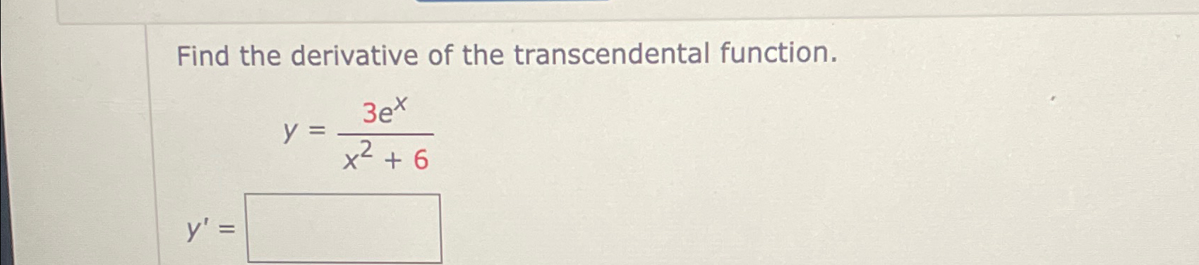 Solved Find the derivative of the transcendental | Chegg.com