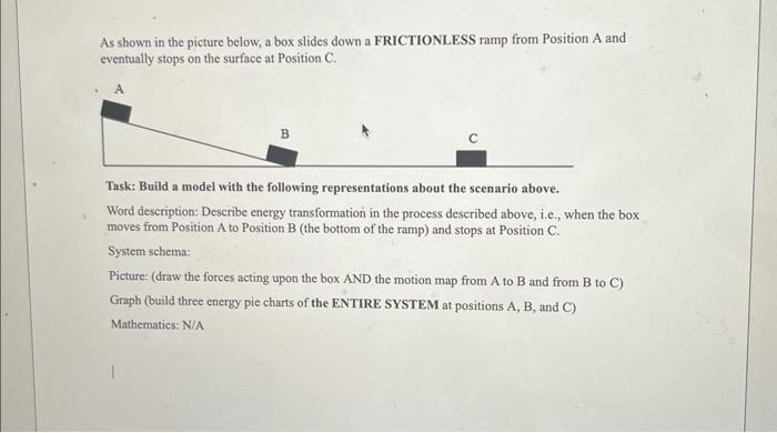 Solved As shown in the picture below, a box slides down a | Chegg.com