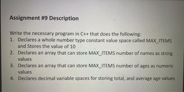 Solved Assignment \#9 Description Write the necessary | Chegg.com