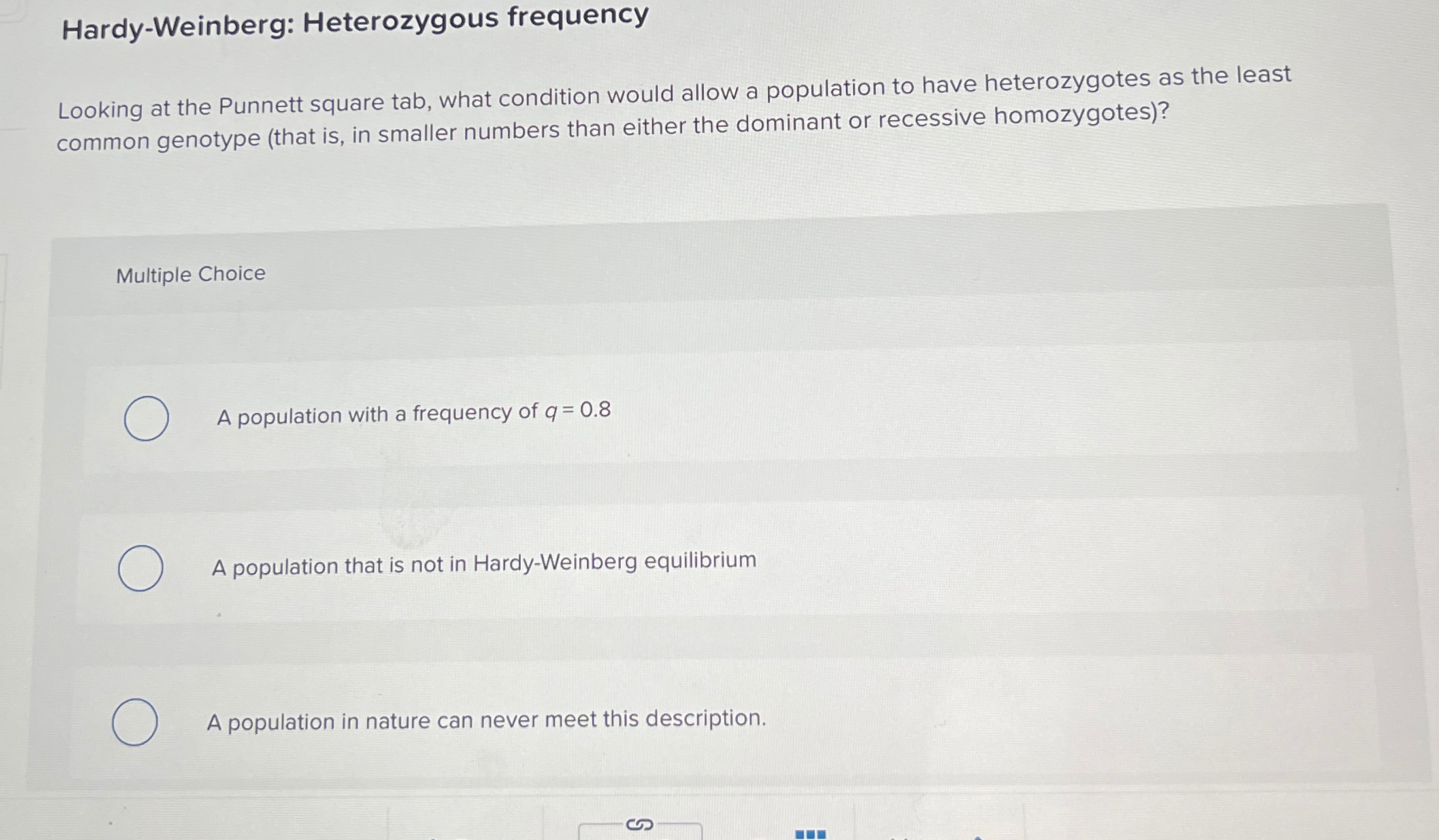 Solved Hardy-Weinberg: Heterozygous frequencyLooking at the | Chegg.com