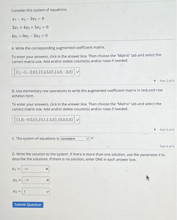 Solved Consider this system of equations: | Chegg.com