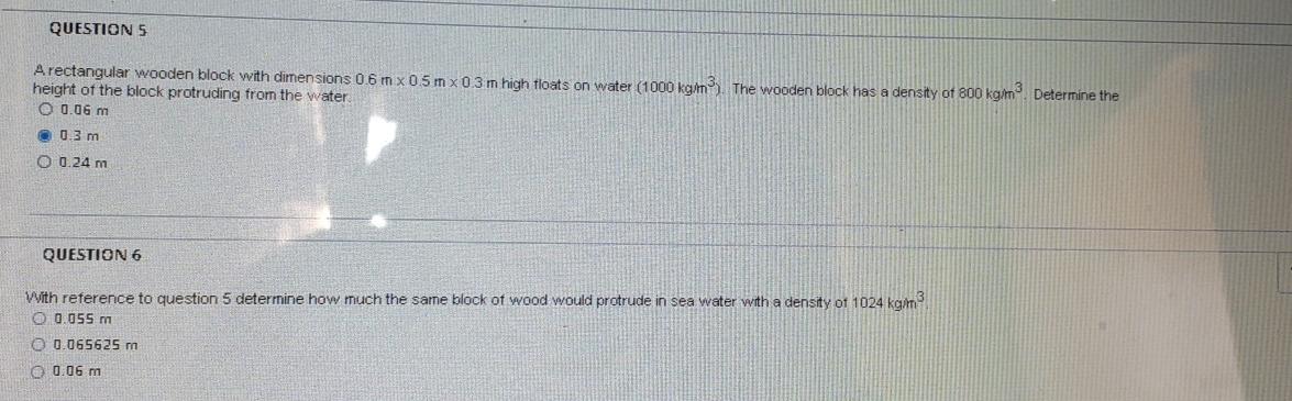 Solved QUESTIONS A rectangular wooden block with dimensions | Chegg.com