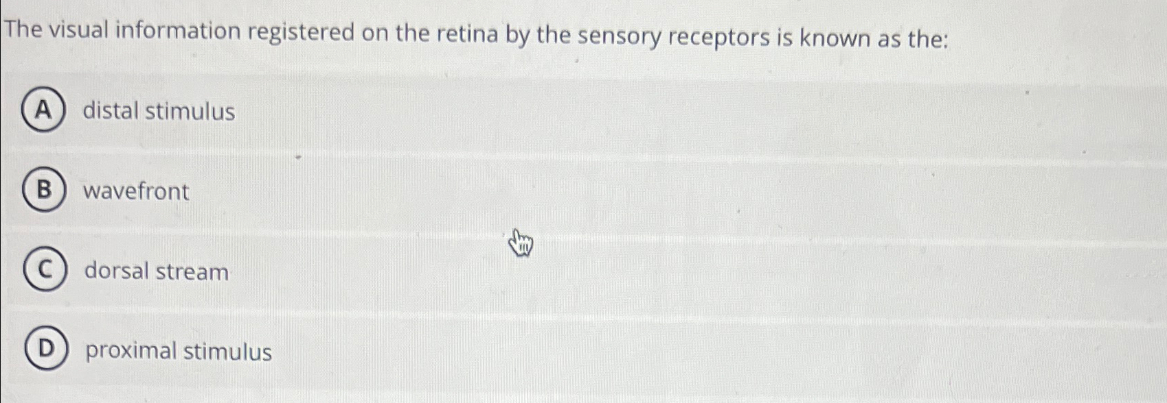 Solved The visual information registered on the retina by | Chegg.com