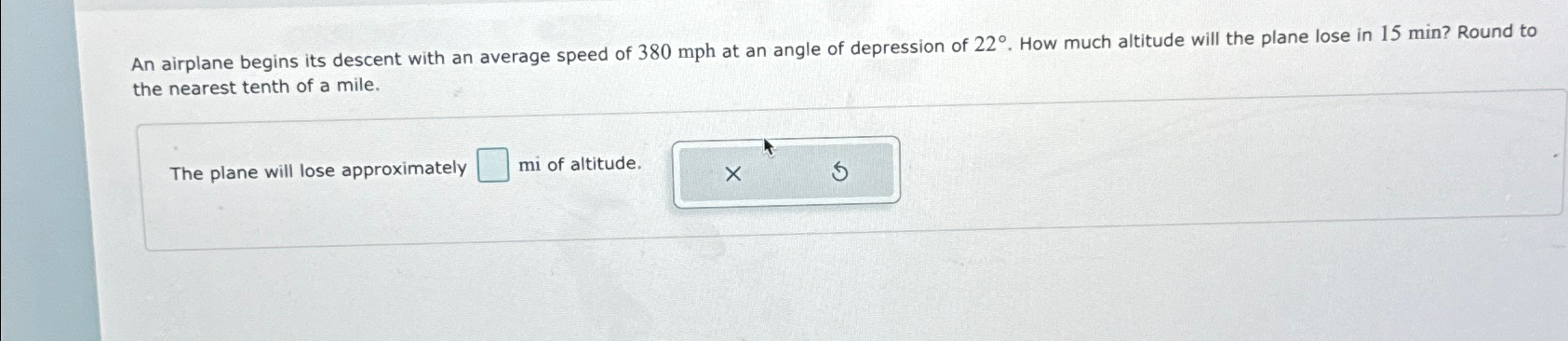 Solved An airplane begins its descent with an average speed | Chegg.com