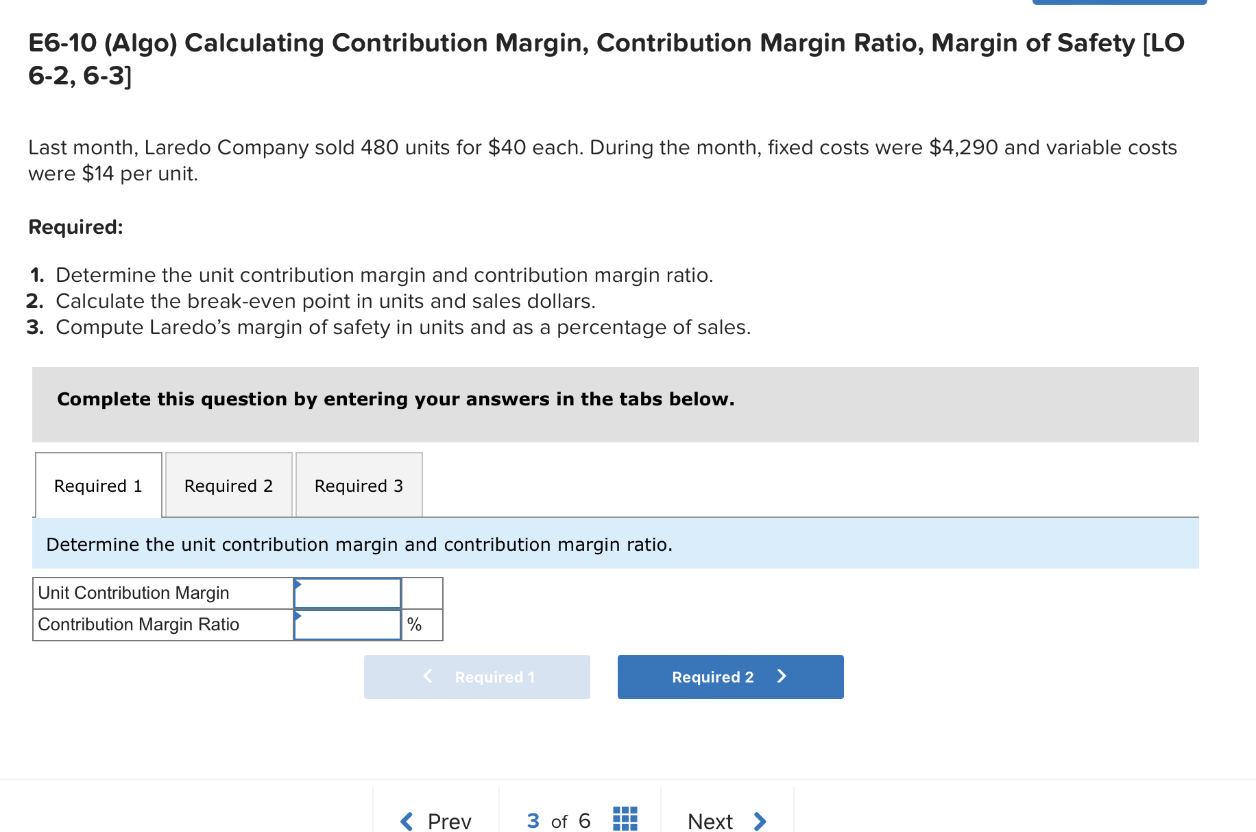 Solved E6-10 (Algo) ﻿Calculating Contribution Margin, | Chegg.com