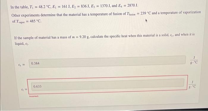 Solved An experiment is performed on an unknown material and | Chegg.com