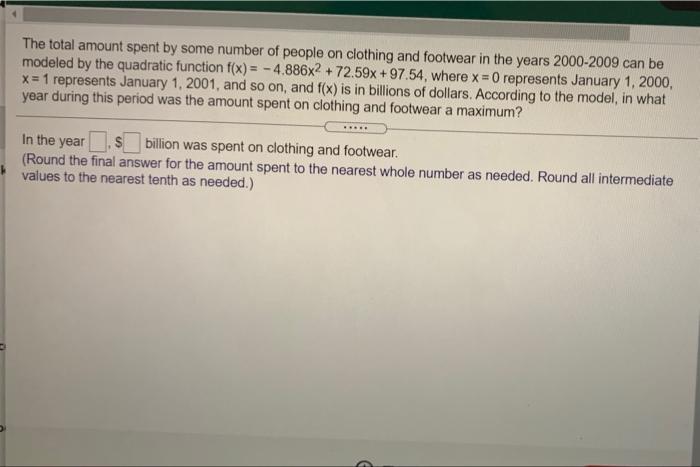 Solved The total amount spent by some number of people on | Chegg.com