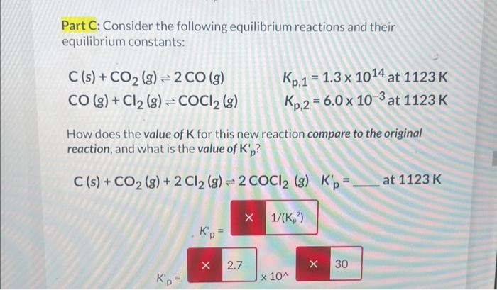 Solved PCl5(g)⇌PCl3(g)+Cl2(g)Kp=1.1 at 298 K How does the | Chegg.com