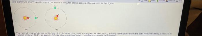 Solved Two planets X and Y travel counterclockwise in | Chegg.com
