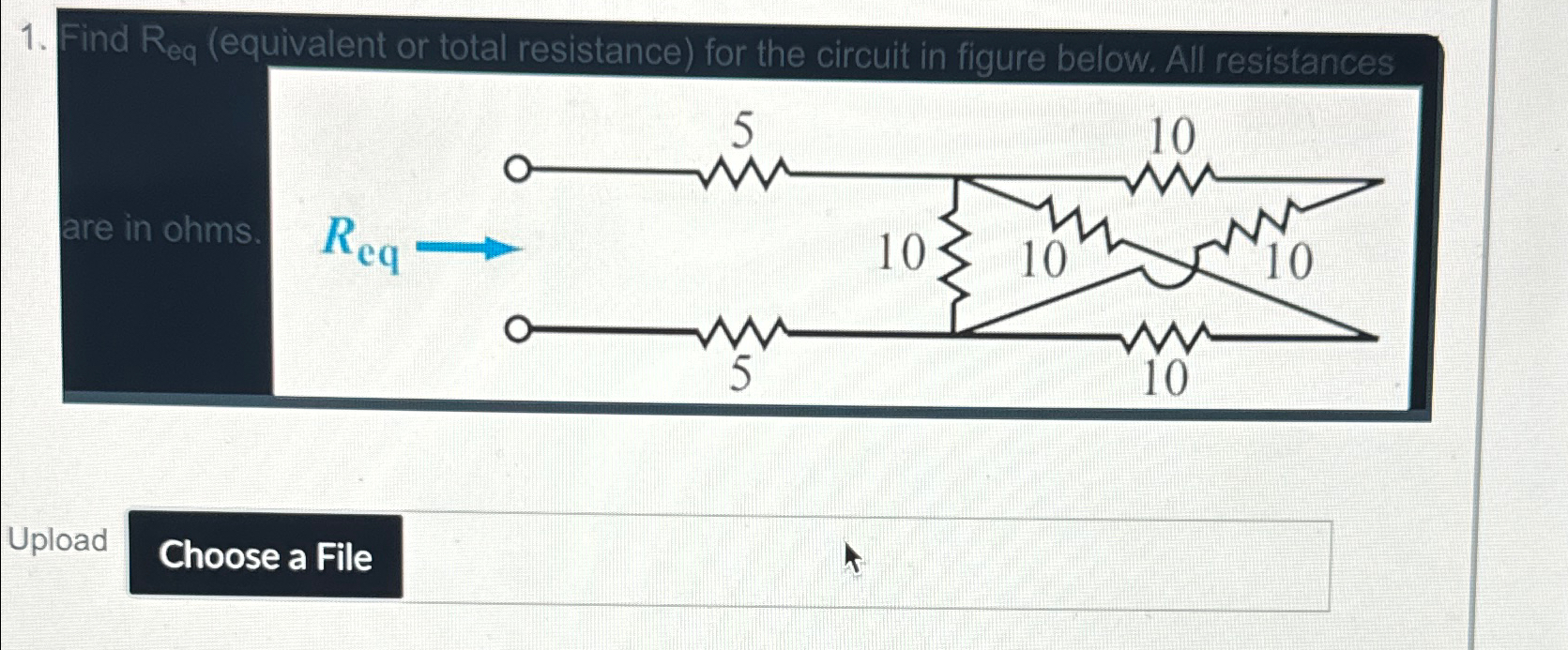Solved Find Req (equivalent or total resistance) ﻿for the | Chegg.com
