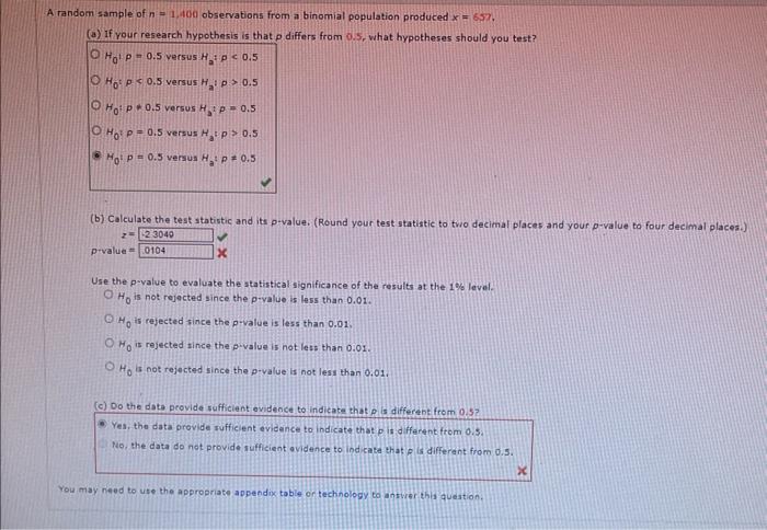 Solved Random Sample Of N 1 Too Observations From A