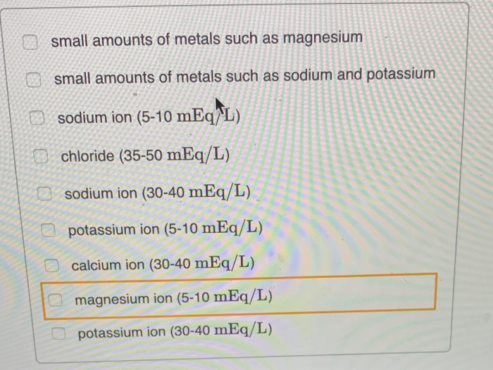 Solved what are the major electrolytes in sweat, and what | Chegg.com