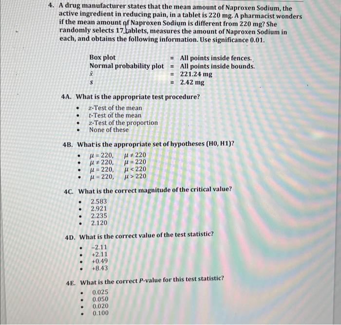 Solved 1A. What is the most appropriate situation for the | Chegg.com