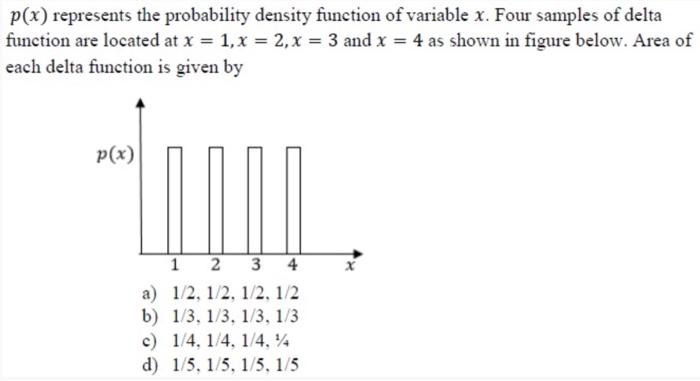 Solved p(x) represents the probability density function of | Chegg.com