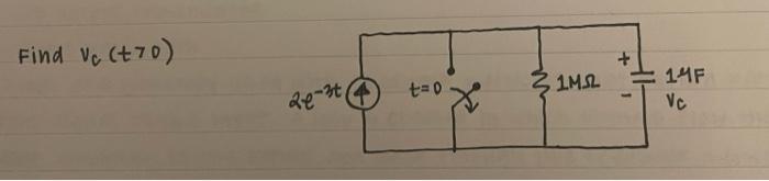 Solved Find vc(t>0) | Chegg.com