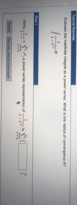 Solved Tutorial Exercise Evaluate the indefinite integral as | Chegg.com