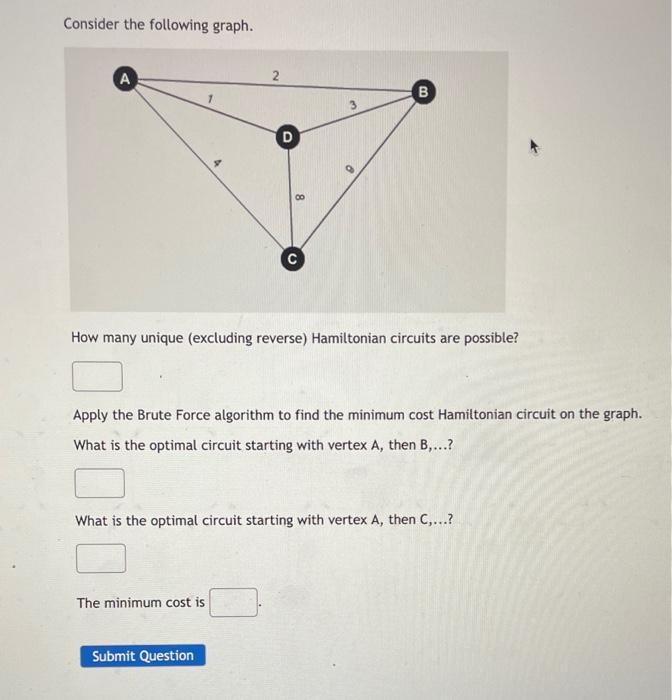 Solved Consider the following graph. A 2 00 B CO C How many | Chegg.com