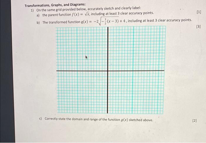 Solved Transformations, Graphs, and Diagrams: 1) On the same | Chegg.com