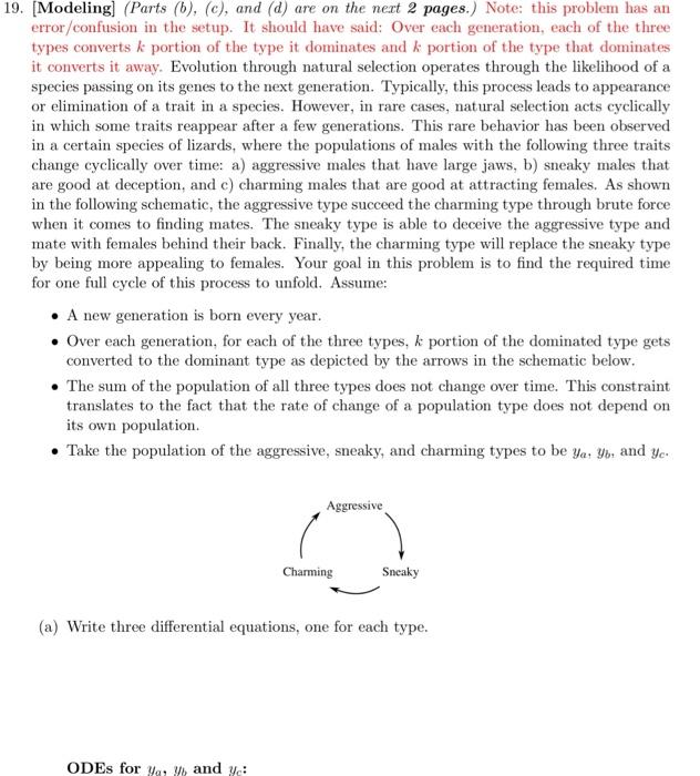 this is a differential equations 2nd order ODE | Chegg.com