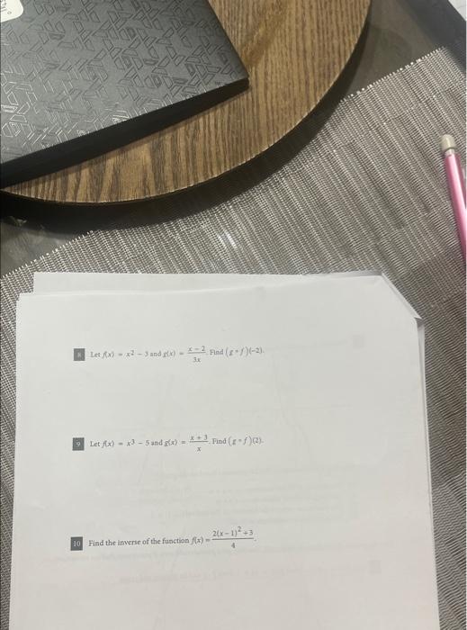 Solved Let f(x)=x2−3 and x(x)=3xx−2 Find (x+f)(−2). Let | Chegg.com Solved Let f(x)=x2−3 and x(x)=3xx−2 Find (x+f)(−2). Let | Chegg.com