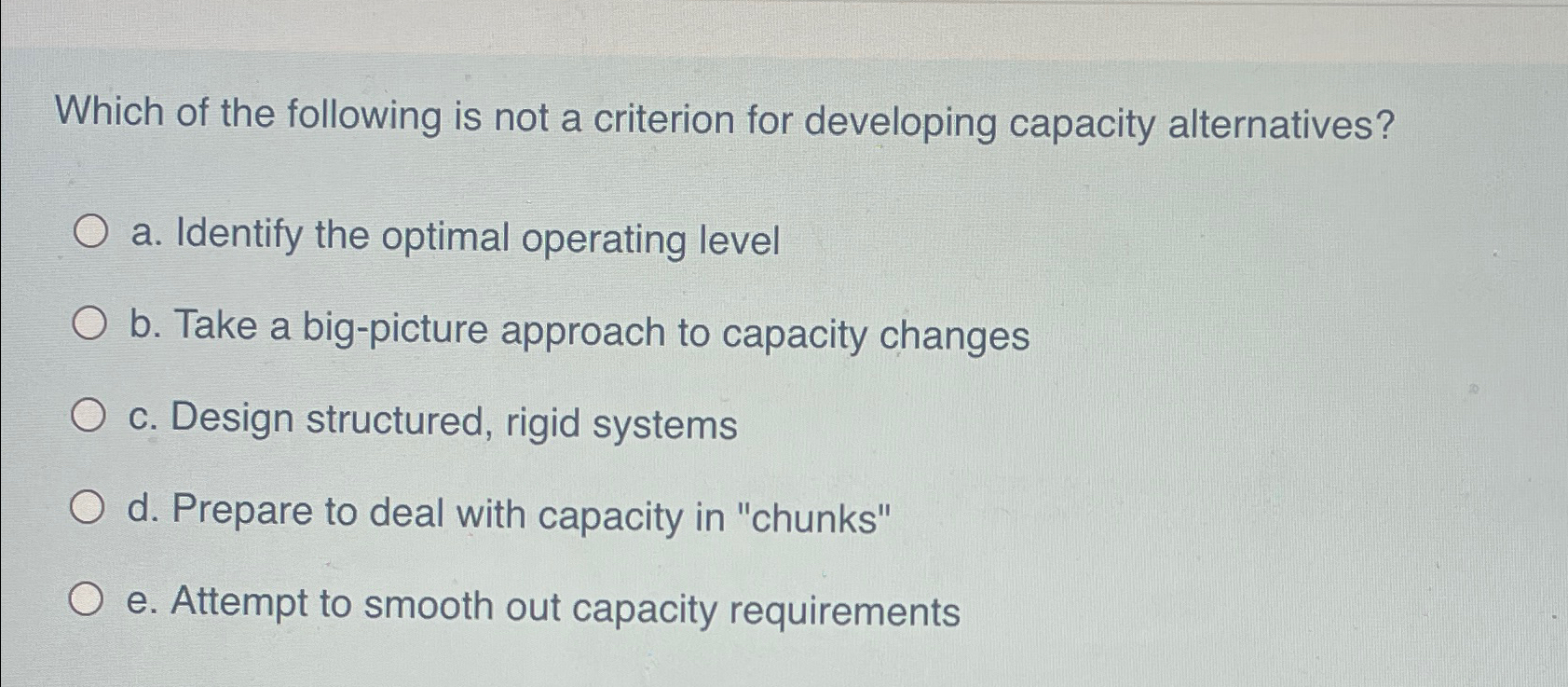 Solved Which of the following is not a criterion for | Chegg.com