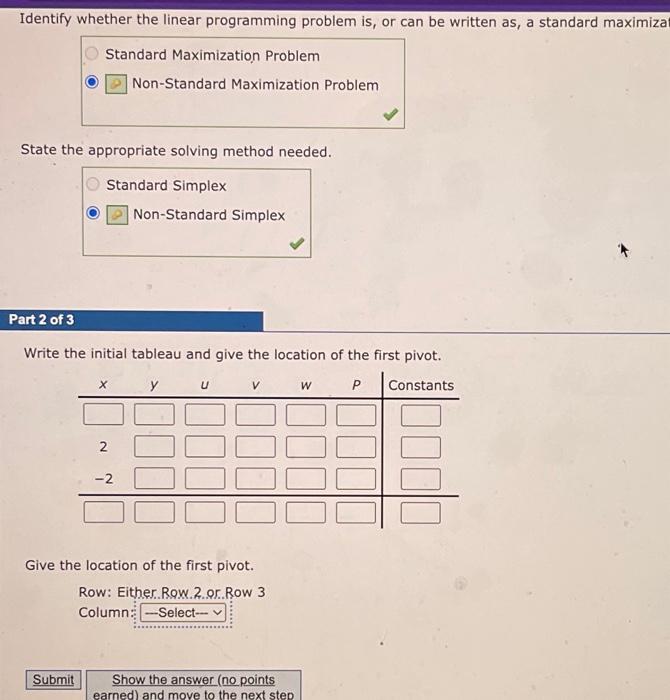 Solved Non-Standard Simplex Consider the following linear | Chegg.com