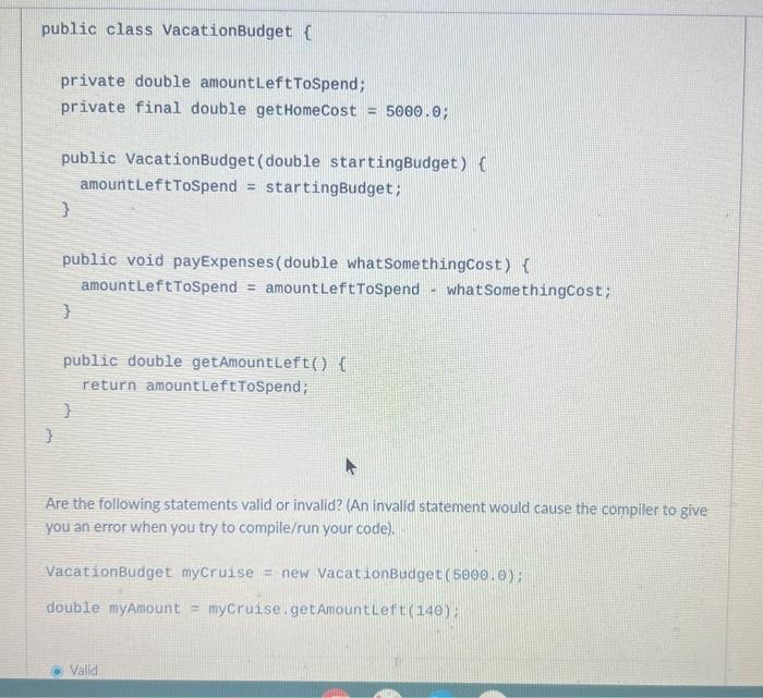 Solved Valid | Chegg.com