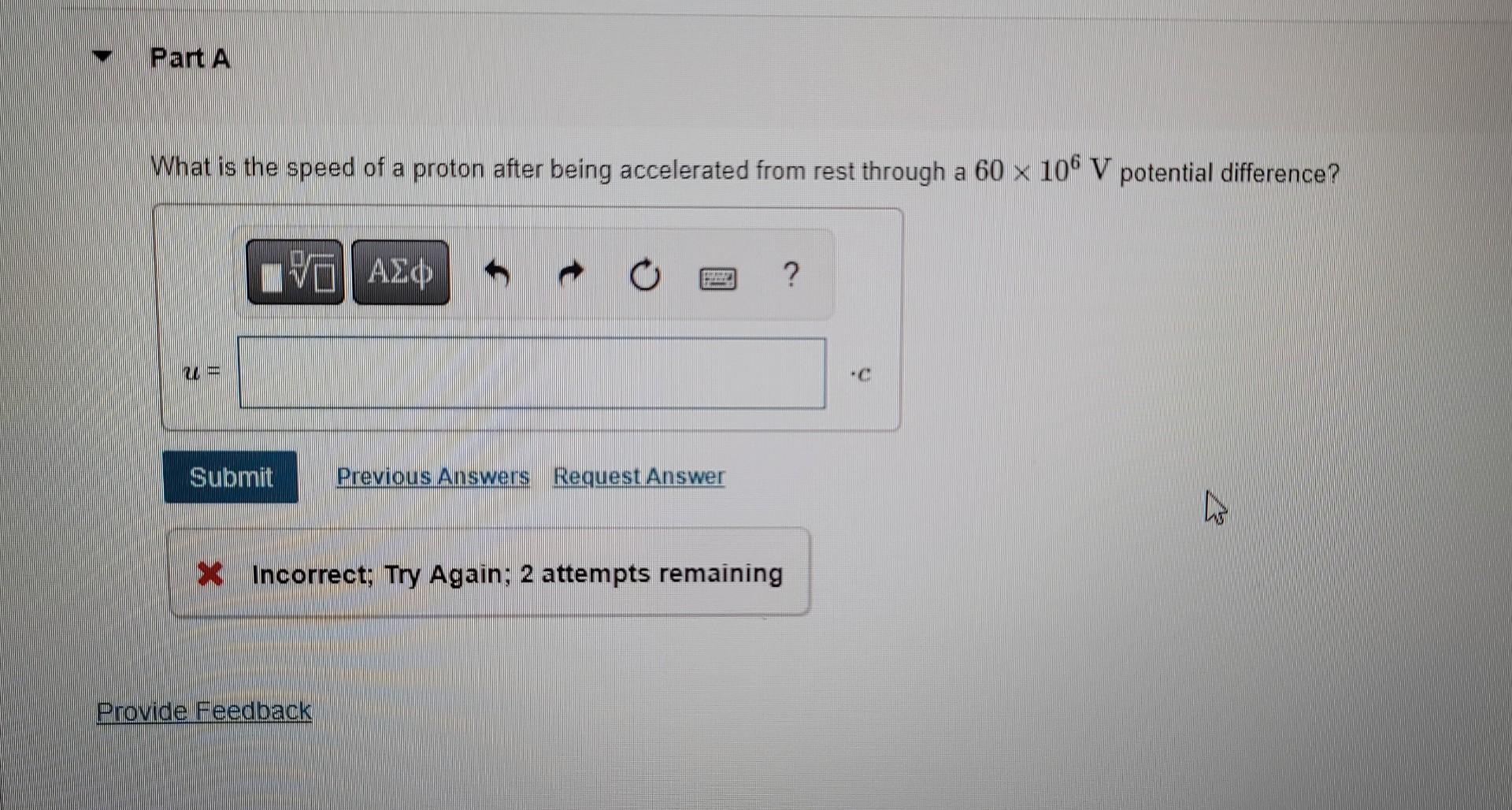 Solved What is the speed of a proton after being accelerated | Chegg.com