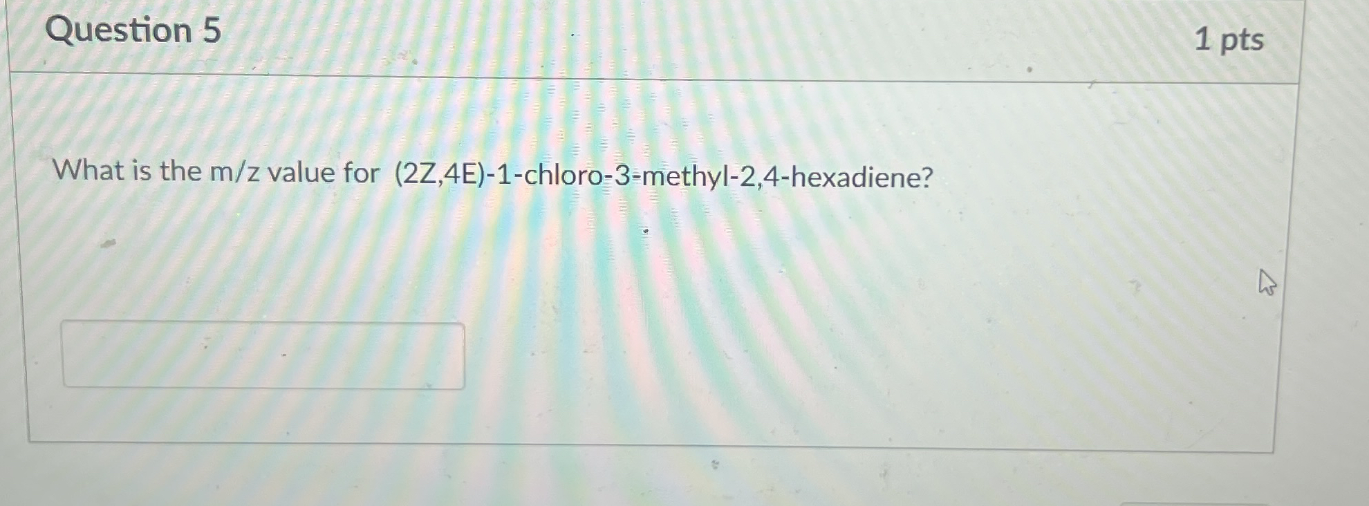 Solved Question 51 ﻿ptsWhat is the mz ﻿value for | Chegg.com