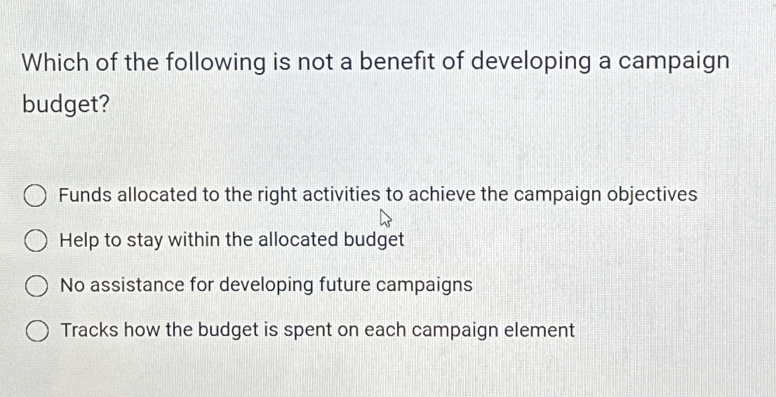 Solved Which of the following is not a benefit of developing | Chegg.com