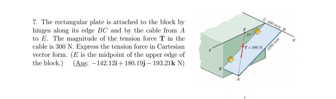 Solved The rectangular plate is attached to the block by | Chegg.com