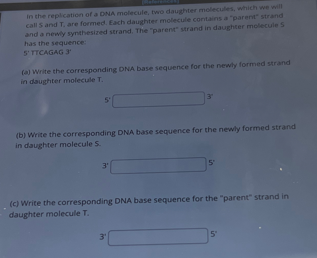 Solved In the replication of a DNA molecule, two daughter | Chegg.com