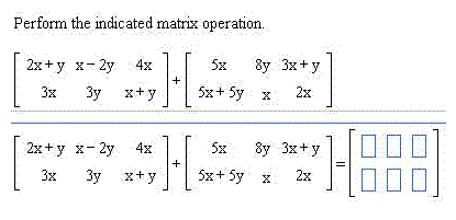 Solved Perform the indicated matrix operation. | Chegg.com