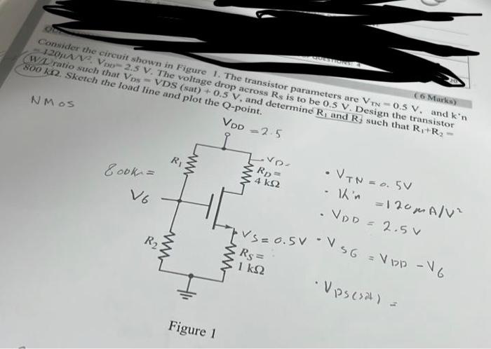 Solved Comsider the circuit shown in Figure 1. The | Chegg.com
