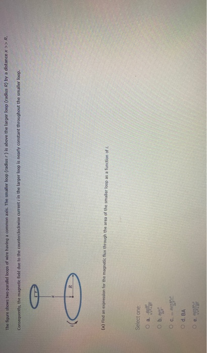 Solved The figure shows two parallel loops of wire having a | Chegg.com