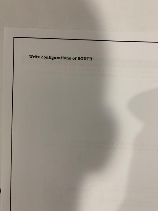 Question: Write commands to configure Router NORTH & | Chegg.com