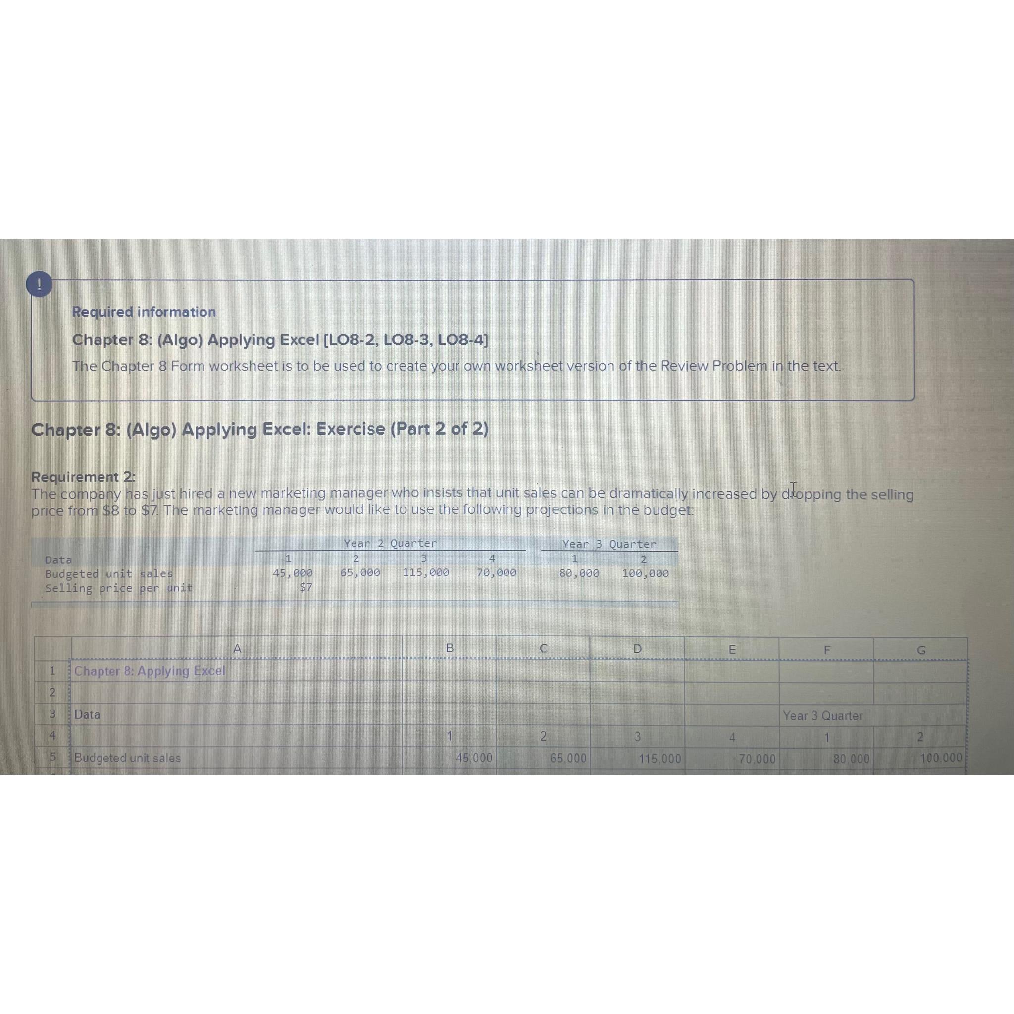 Solved IRequired informationChapter 8: (Algo) ﻿Applying | Chegg.com