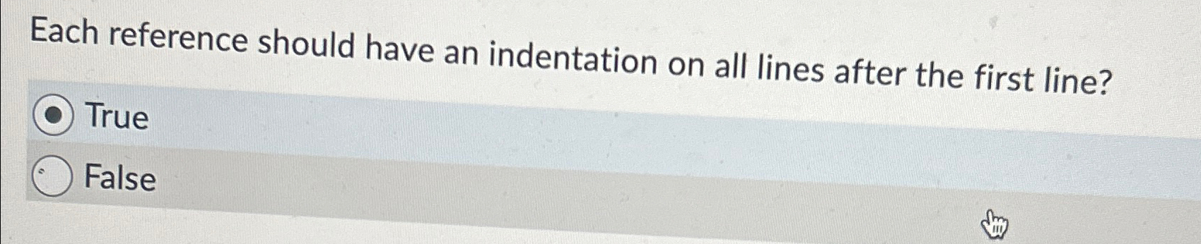 Solved Each reference should have an indentation on all | Chegg.com