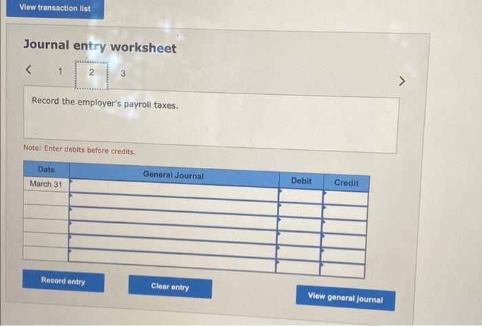 Solved Journal entry worksheet Record the payroll for | Chegg.com