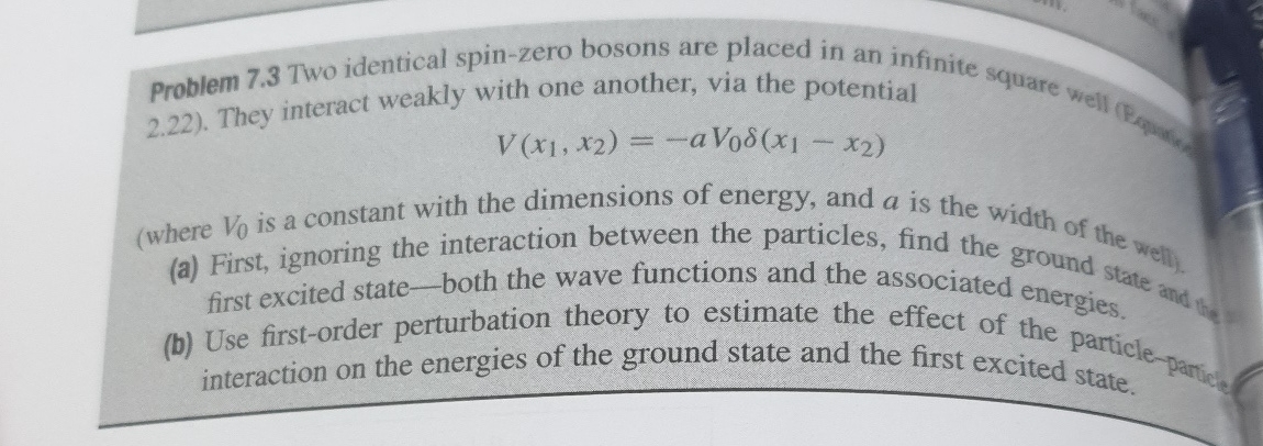 Solved Problem 7.3 ﻿Two identical spin-zero bosons are | Chegg.com