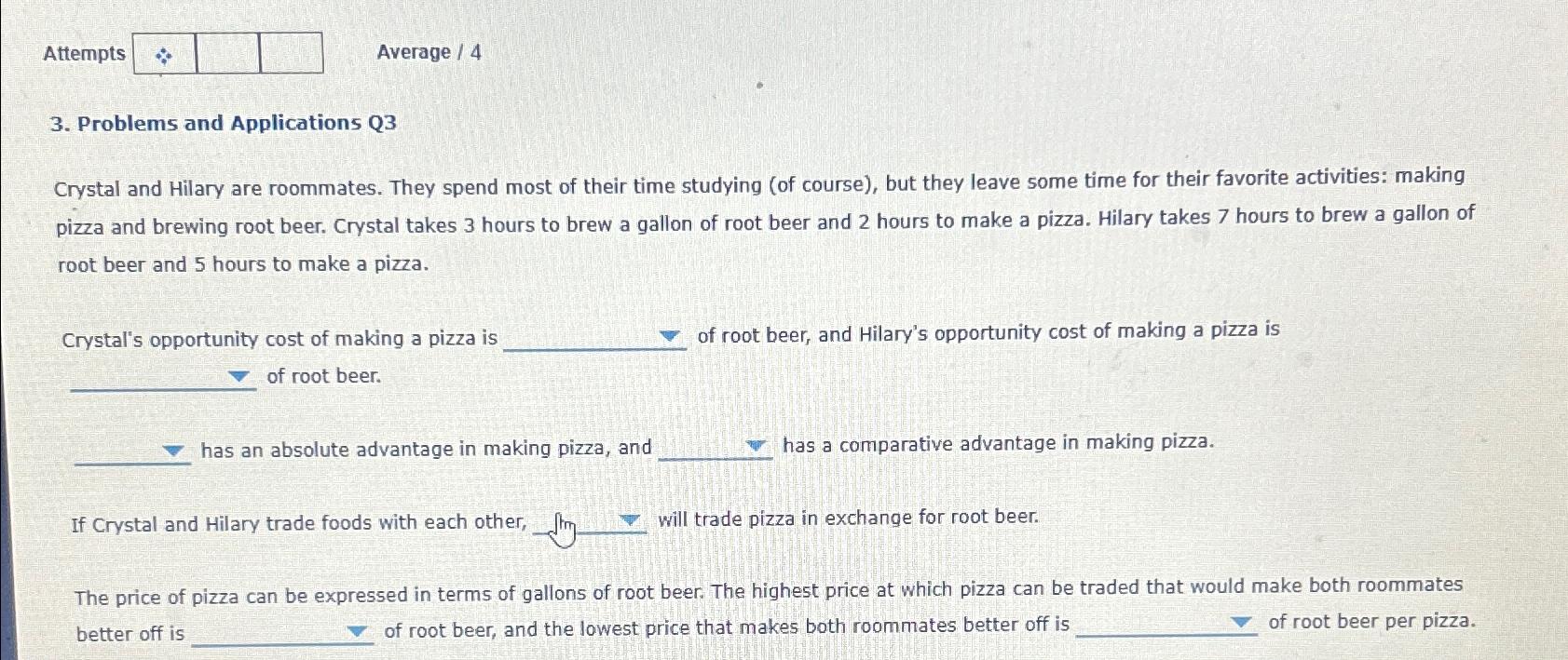 Solved Attempts\table[[**,,]]Average / 43. ﻿Problems and | Chegg.com