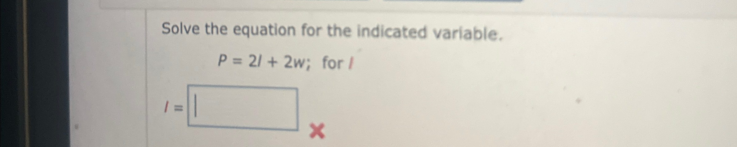 Solved Solve the equation for the indicated | Chegg.com