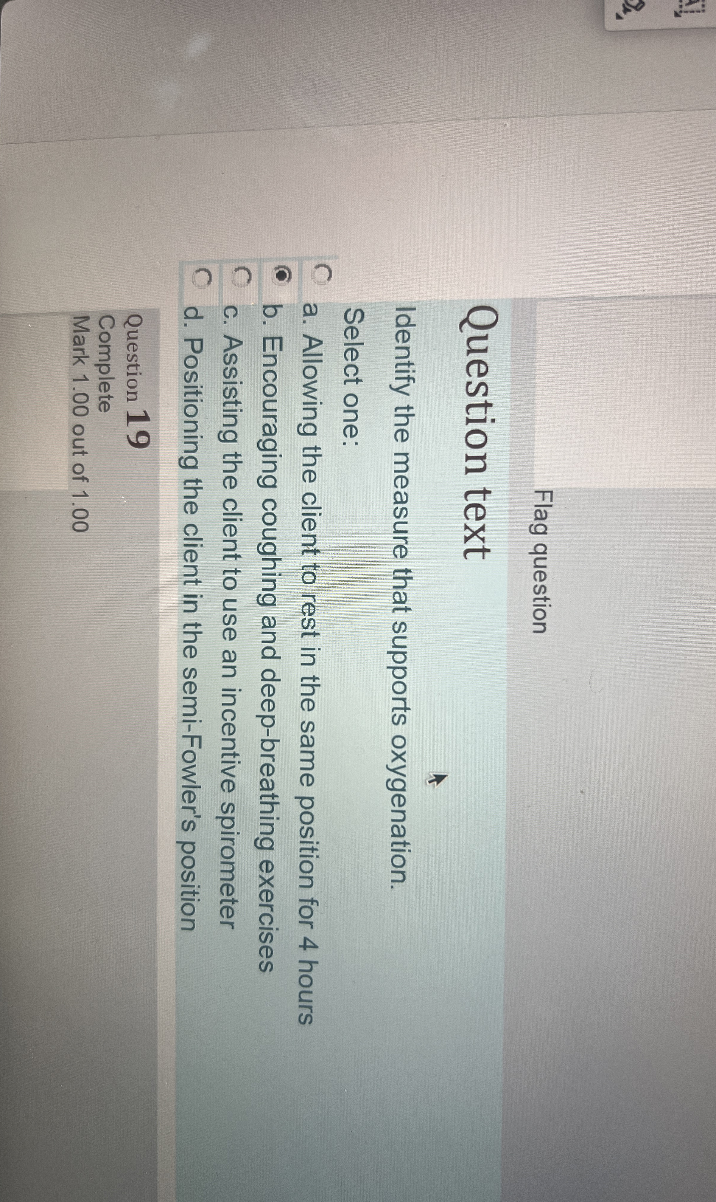 Solved Question textIdentify the measure that supports | Chegg.com