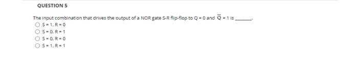 QUESTION 12 The waveforms below represent the inputs | Chegg.com