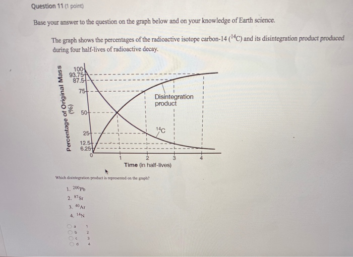 Solved Question 11 (1 point) Base your answer to the | Chegg.com