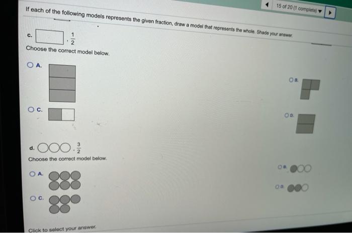 Solved If each of the following models represents the given | Chegg.com