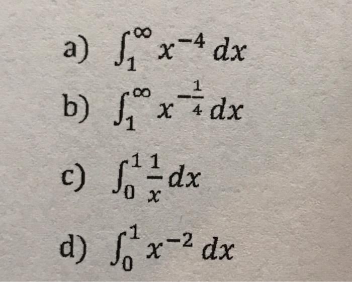 Solved State whether the following integrals converge or | Chegg.com
